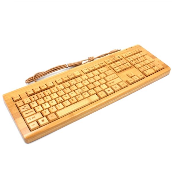 Best 108 Keys Bamboo Wired Keyboard | Corporate Gifts
